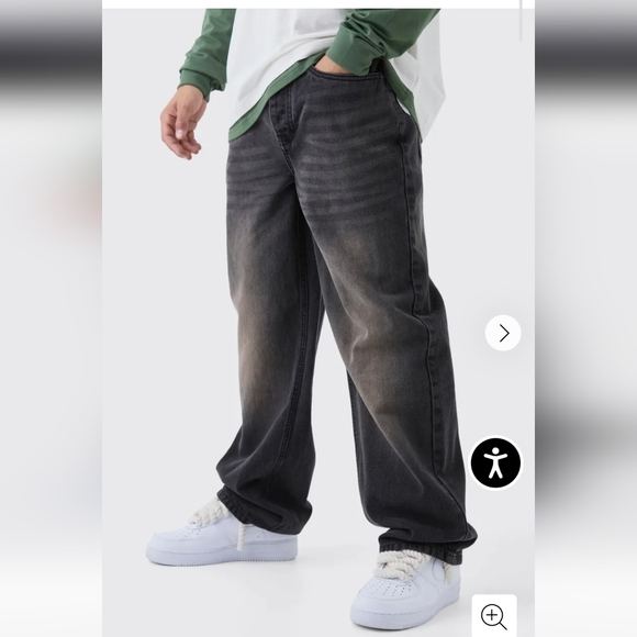 Boohoo Mens | Jeans | Nwt Boohooman Relaxed Fit Brown Washed Jeans Size ...